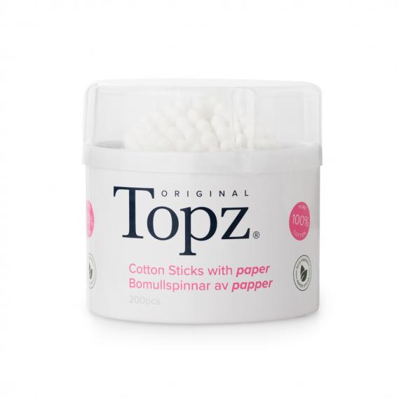 Topz bomullspinnar i papper