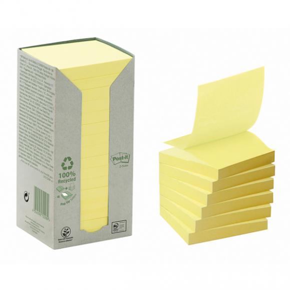 Post-it Z-block Green Line 76x76mm gul